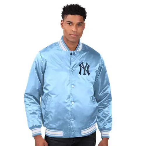 STARTER New York Yankees Locker Room Satin Varsity Jacket