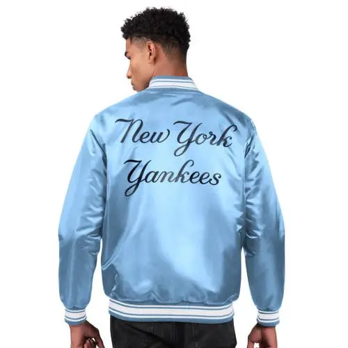 STARTER New York Yankees Locker Room Satin Varsity Jacket