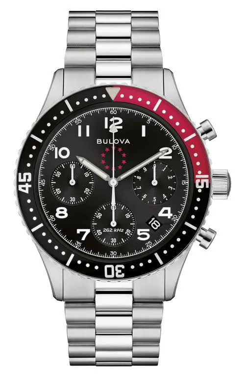 Bulova Archive Series Marine Star Heritage Bracelet Watch - Black/silver-tone