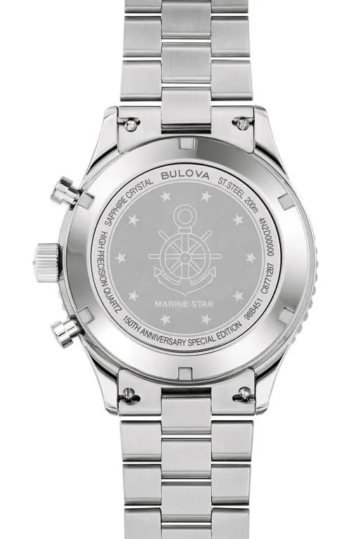 Bulova Archive Series Marine Star Heritage Bracelet Watch - Black/silver-tone