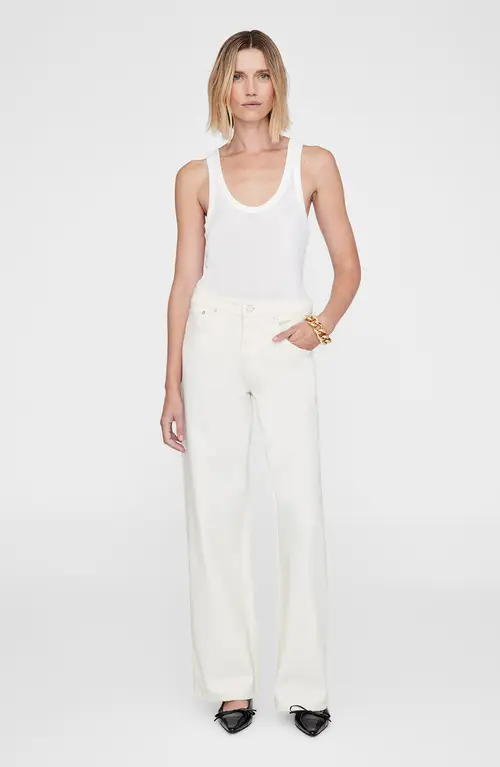 ANINE BING Manon Wide Leg Jean - Ecru