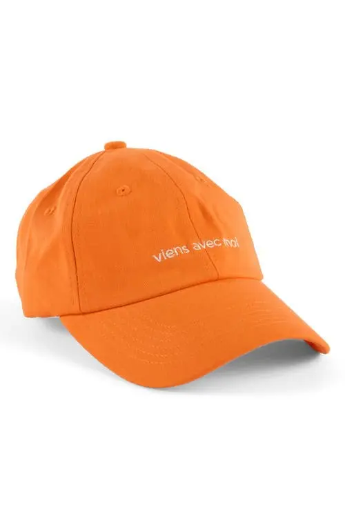 VIENS AVEC MOI Ball Cap - Orange