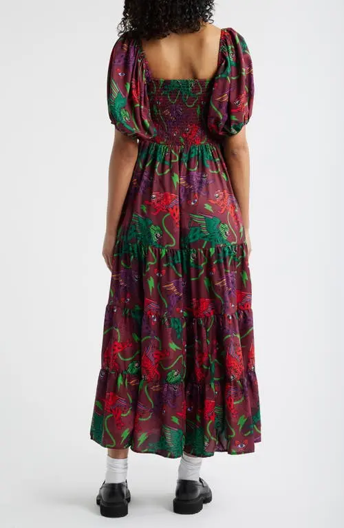 DRESSED IN LALA Summer Solstice Smock Bodice Tiered Dress