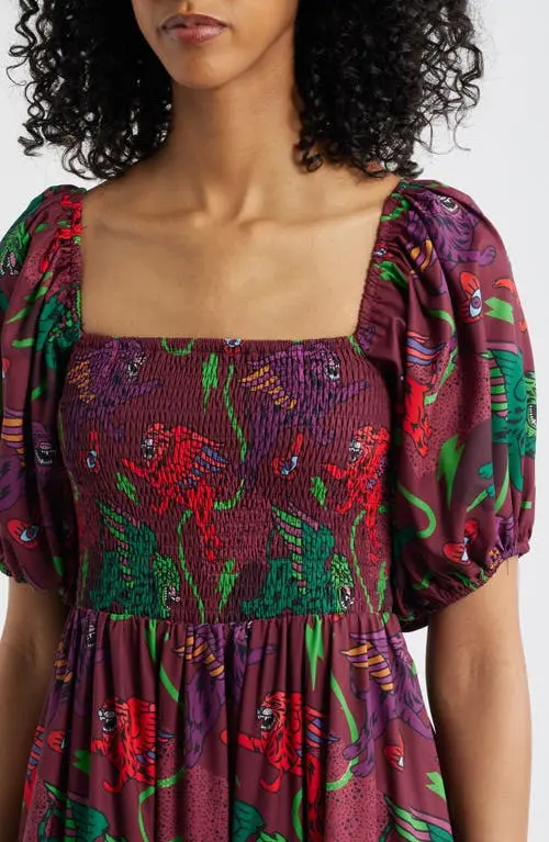 DRESSED IN LALA Summer Solstice Smock Bodice Tiered Dress