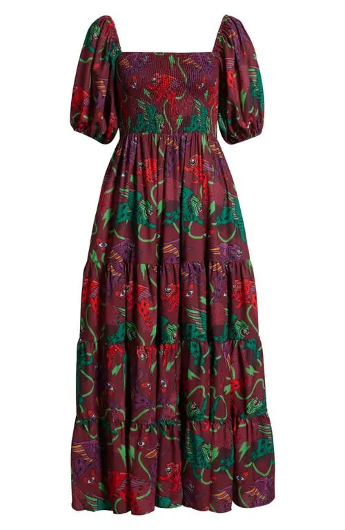 DRESSED IN LALA Summer Solstice Smock Bodice Tiered Dress