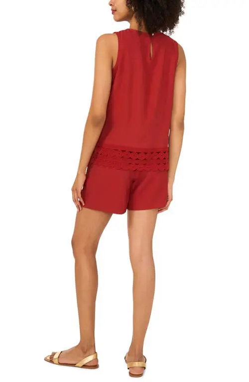 Vince Camuto Circle Lace Trim Tank