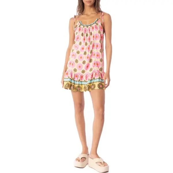 MAAJI Magnolia Tie Strap Cover-up Dress - Open White