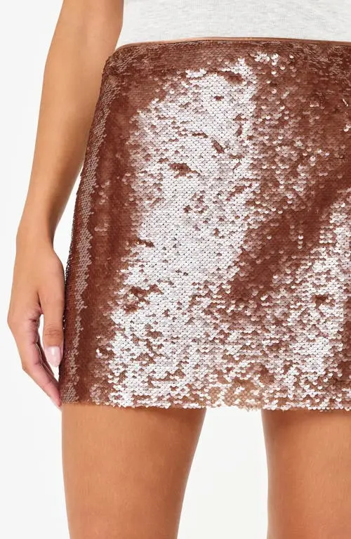 Cami Nyc Riyo Sequin Miniskirt - Carob