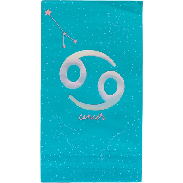 JOLLITY & CO Zodiac Themed Guest Napkins - Cancer