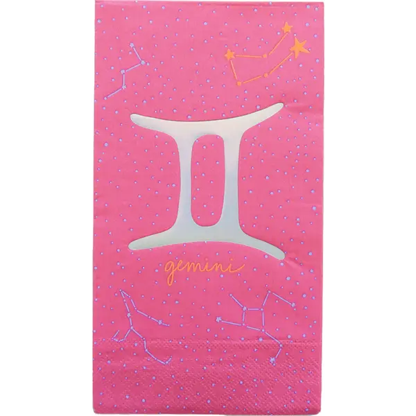 JOLLITY & CO Zodiac Themed Guest Napkins - Gemini