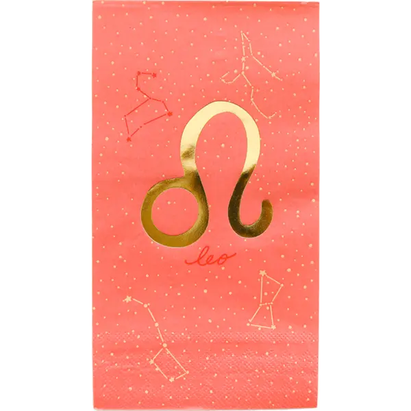 JOLLITY & CO Zodiac Themed Guest Napkins - Leo