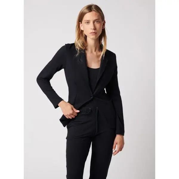 Majestic Filatures Metallic One-button Blazer - Noir