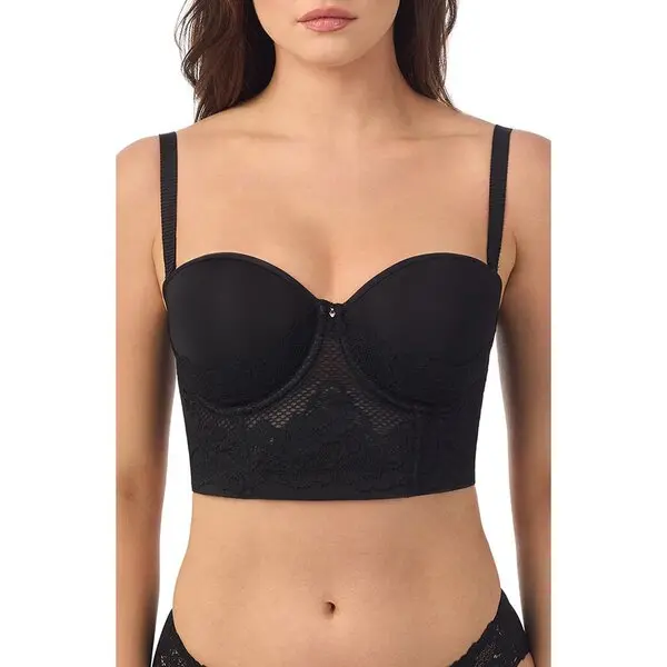 Le Mystère Lace Allure Underwire Bustier - Black