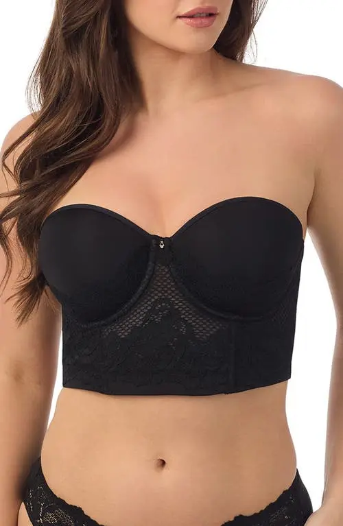 Le Mystère Lace Allure Underwire Bustier - Black