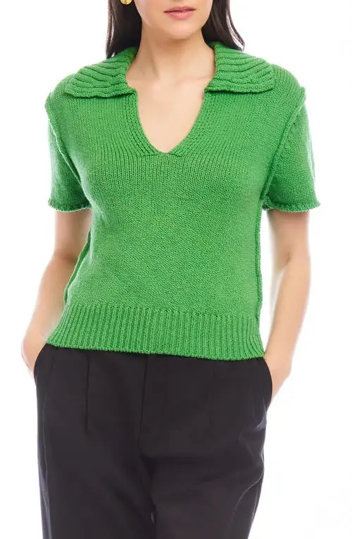 Fifteen Twenty Evie Cotton Johnny Collar Polo