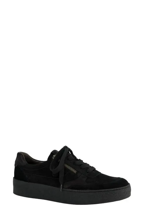 Paul Green Leather Zip Sneaker - Black Combo