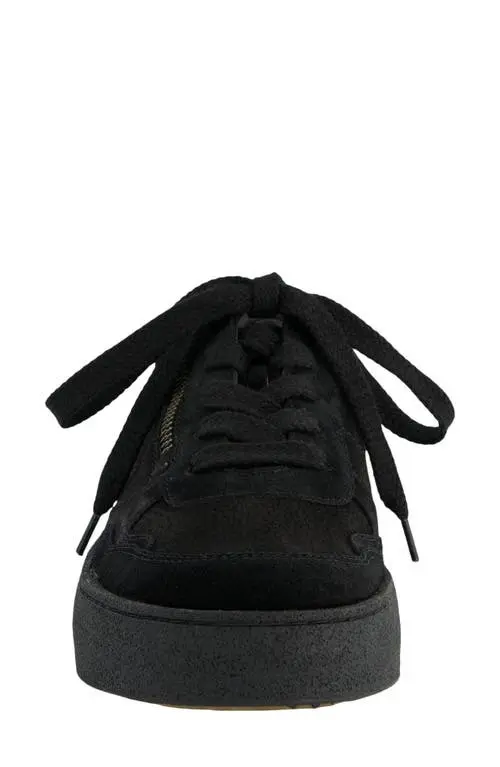 Paul Green Leather Zip Sneaker - Black Combo