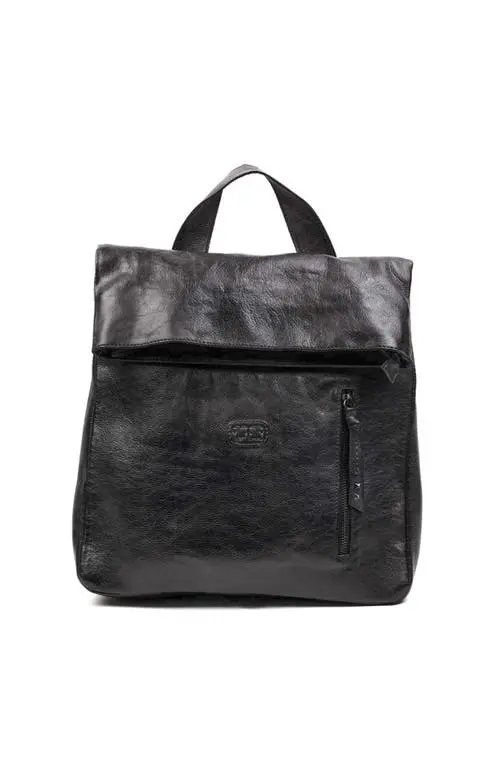 Bed Stu Leather Backpack - Black Rustic