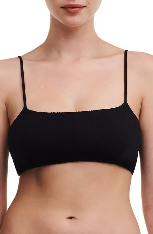 Chantelle Jacquard Bikini Top - Black