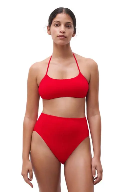 Chantelle Jacquard Bikini Top - Cherry Red