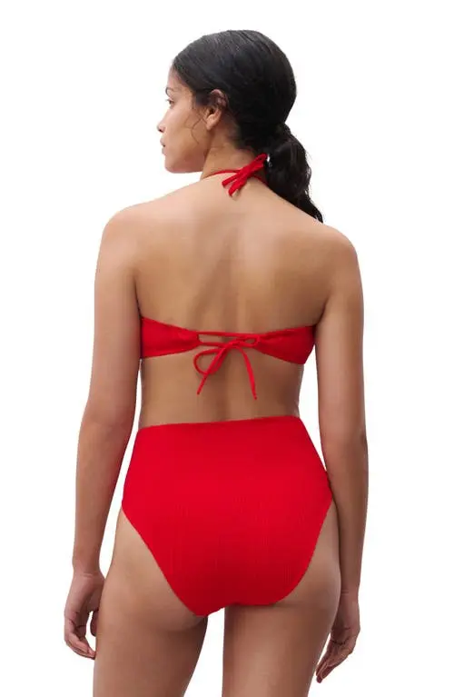 Chantelle Jacquard Bikini Top - Cherry Red