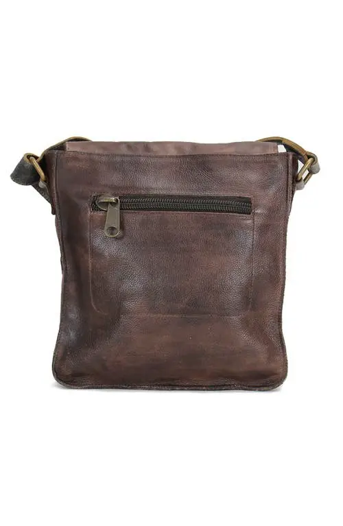 Bed Stu Venice Beach Crossbody Bag - Teak Rustic Black Lux