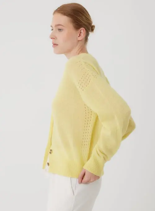 Majestic Filatures Cashmere Silk Pointelle Cardigan
