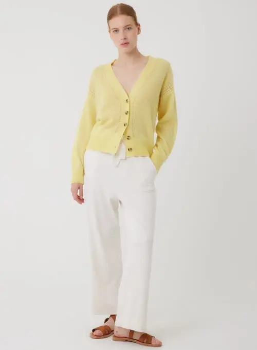 Majestic Filatures Cashmere Silk Pointelle Cardigan