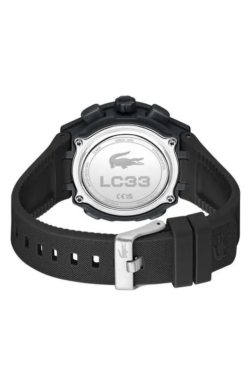 Lacoste Silicone Strap Watch - Black