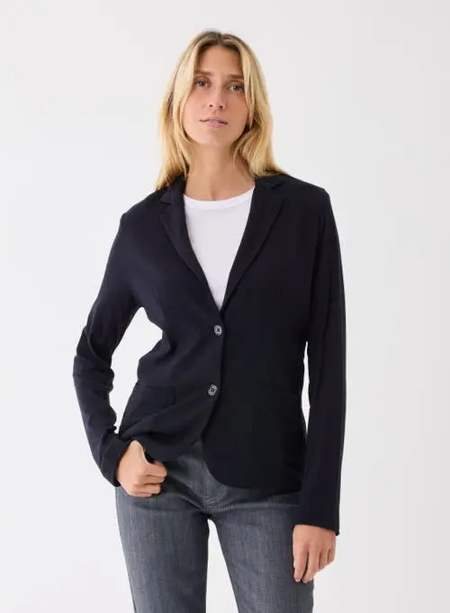 Majestic Filatures Soft Touch Two Button Blazer - Marine