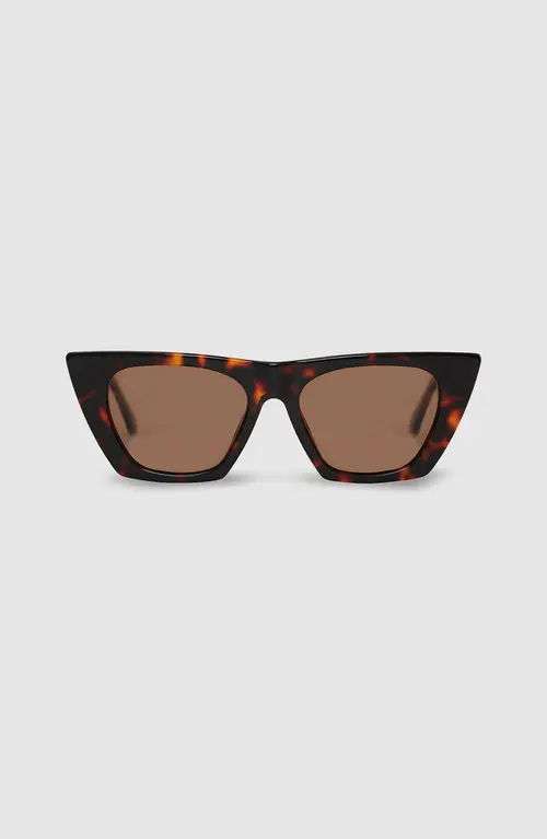 ANINE BING Square Frame Sunglasses - Tortoiseshell