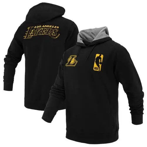 FISLL Los Angeles Lakers Logoman Shadow Collection Pullover Hoodie - Black