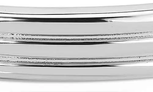 Ettika Etched Hinged Bangle - Silver