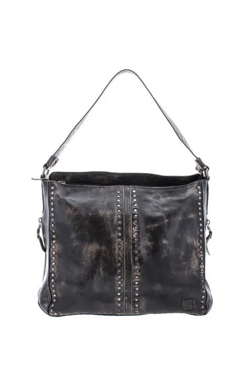 Bed Stu Packet Ltc Leather Shoulder Tote - Black Hw