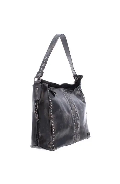 Bed Stu Packet Ltc Leather Shoulder Tote - Black Hw