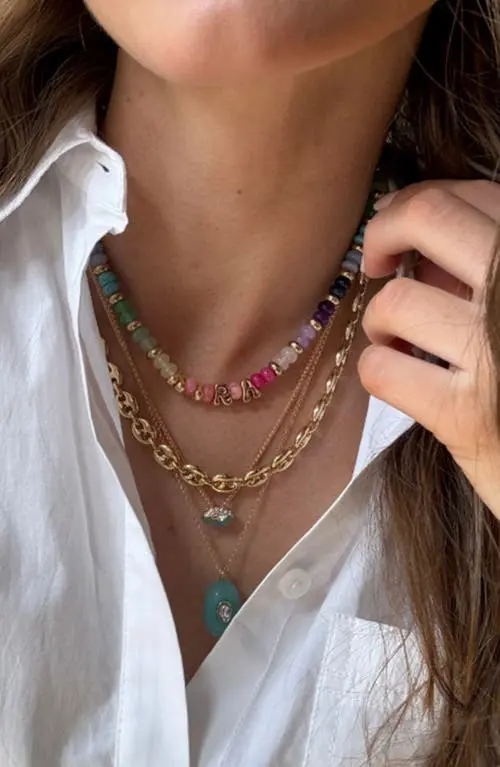 Baublebar Custom Semiprecious Bubble Necklace - Gold Multi