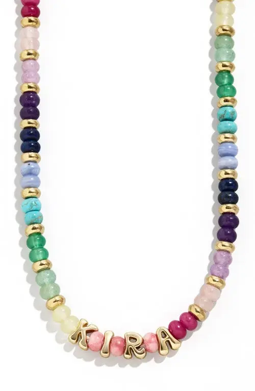 Baublebar Custom Semiprecious Bubble Necklace - Gold Multi