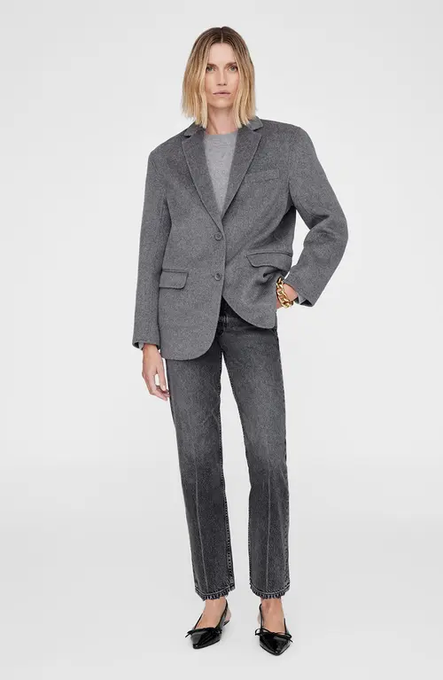 ANINE BING Quinn Blazer - Heather Grey