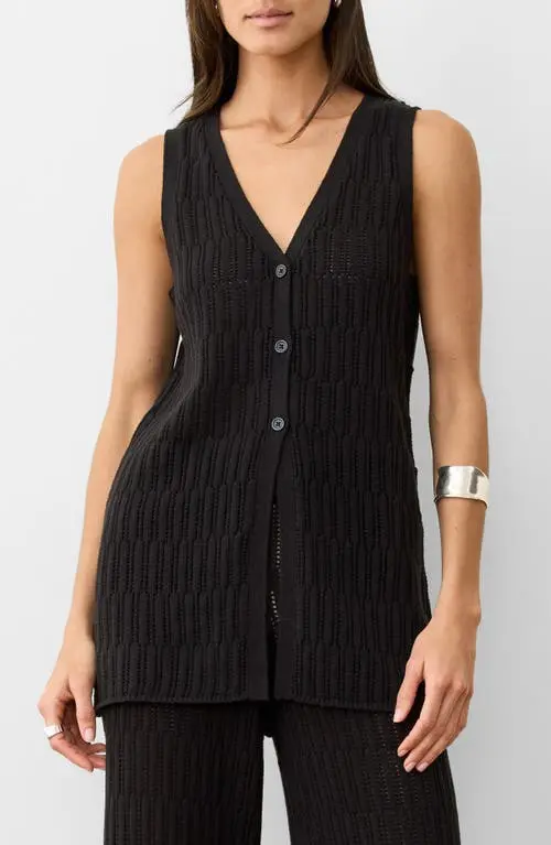 Marine Layer Open Stitch Sweater Vest