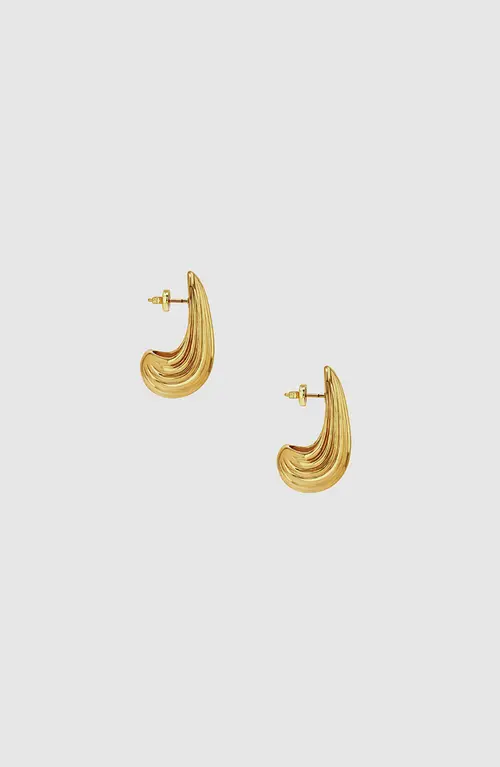 ANINE BING Ribbed Drop Earrings