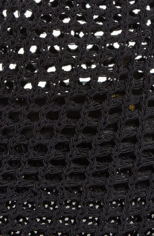 Lele Sadoughi Open Weave Straw Bucket Hat