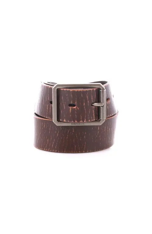 Bed Stu Drifter Leather Belt - Brown Abrasive