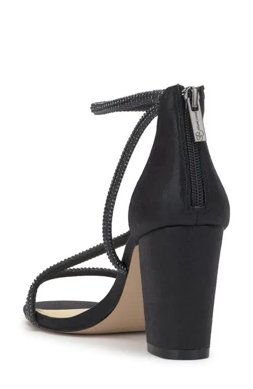 Jessica Simpson Ankle Strap Block Heel Sandals - Black
