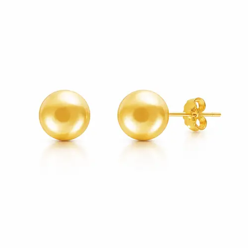 DONATELLO GIAN Stud Sterling Silver Ball Earrings - Gold