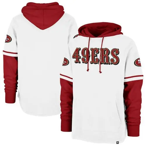 '47 San Francisco 49ers Trifecta Shortstop Pullover Hoodie - White