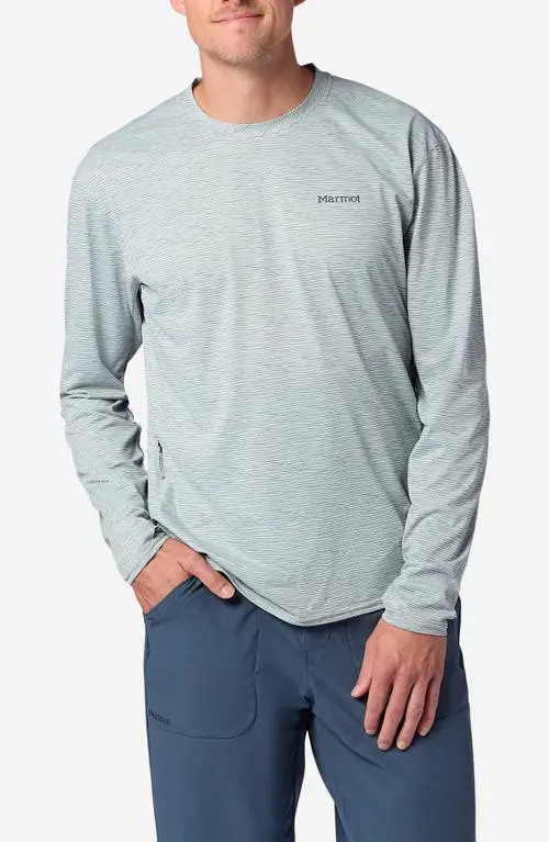 MARMOT Airexchange Solarshield Upf Long Sleeve Crewneck T-shirt - Boulder Crack Frequency