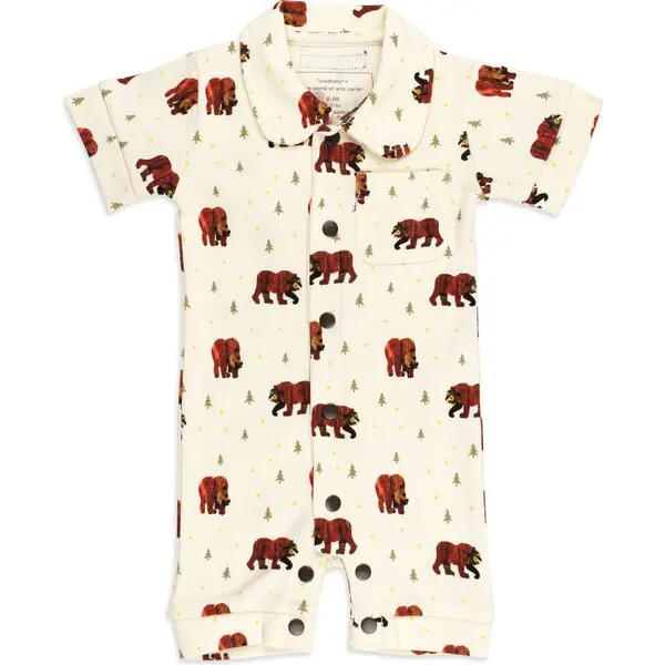 L'OVEDBABY X The Very Hungry ™ Organic Cotton Romper - Brown Bear