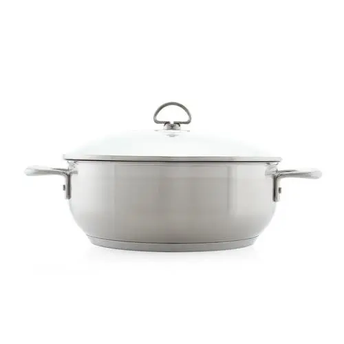 CHANTAL Induction 21 Steel 5 Qt. Chef's Pan W/ Glass Lid
