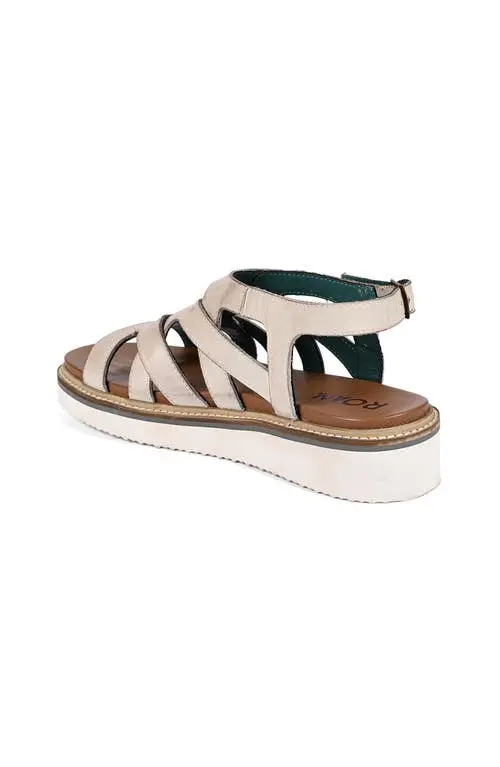 ROAN Centrist Leather Fisherman Sandals - Bone Hd