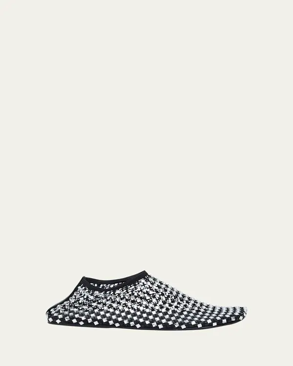 Christopher Esber Minette Bezeled Mesh Ballerina Flats - Bezeled Black